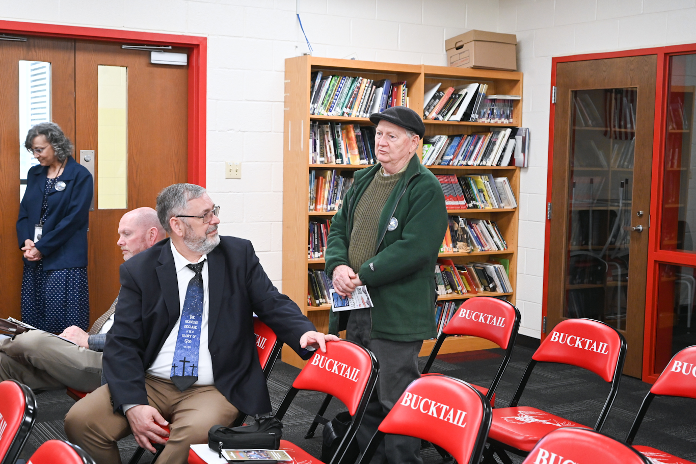 Doug Rowe speaking in front of Chris Dush_edited – The Record Online